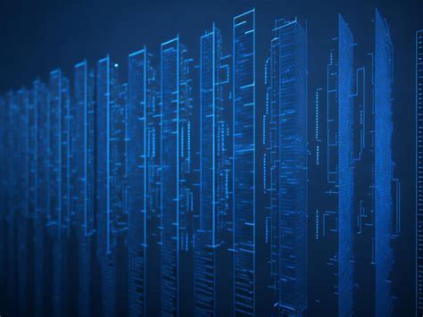 Premium Ai Image Blue Digital Binary Data On Computer Screen Background