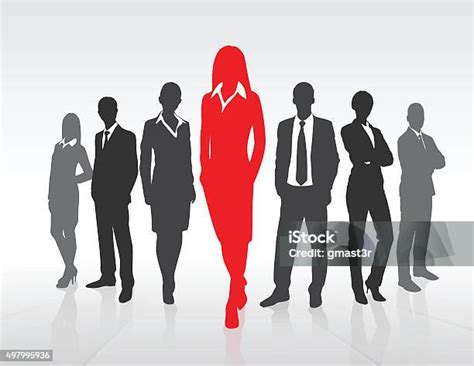 레드 여성사업가인 실루엣 블랙힐스 사업가들 그룹 팀 컨셉입니다 실루엣에 대한 스톡 벡터 아트 및 기타 이미지 실루엣 여자 사업가 여자 Istock