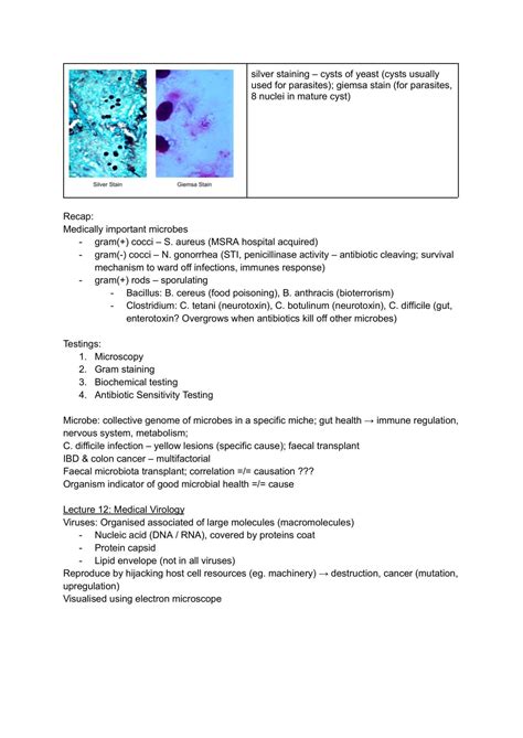 Lsm 3232 Notes Lectures Practicals Lsm3232 Microbiology Nus Thinkswap
