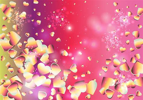 분홍색 보라색과 녹색 사랑 배경 Ai Eps Uidownload