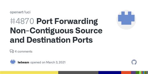 Port Forwarding Non Contiguous Source And Destination Ports Issue Openwrt Luci GitHub