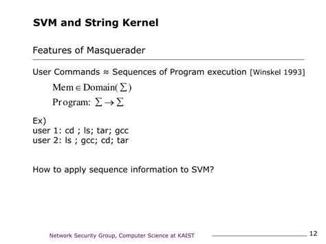 Ppt Masquerader Detection Using Svm With String Kernel Powerpoint