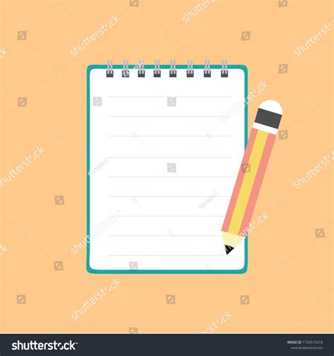 Pencil Notebook Flat Design Writing Concept Stock Vector Royalty Free 1724515018 Shutterstock