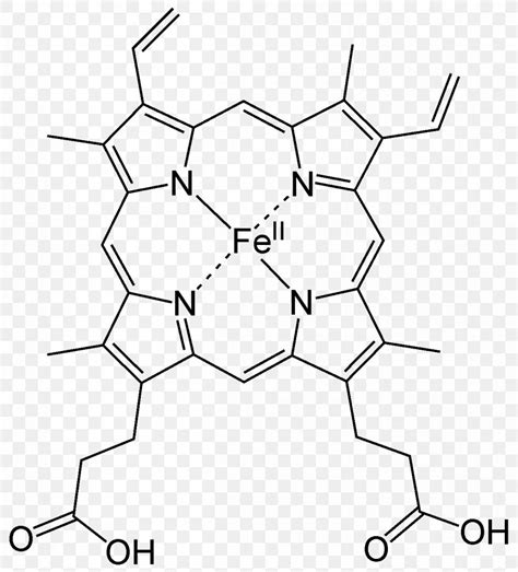 Heme Hemoglobin Porphyrin Coordination Complex Hemin Png 1210x1338px Heme Area Black Black