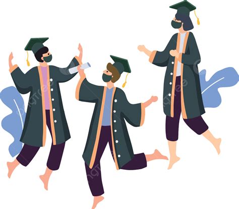 손으로 그린 만화 졸업 축하 그림 졸업 일러스트 식물 졸업모자 졸업모자 의료 마스크 Png 일러스트 및 벡터 에 대한 무료 다운로드 Pngtree