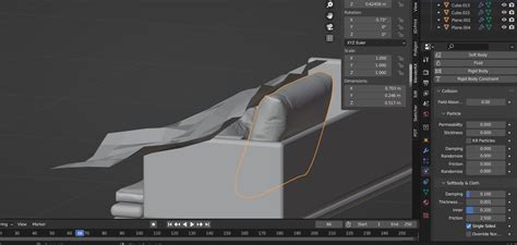 Collision Issue For Cloth Simulation Particles And Physics