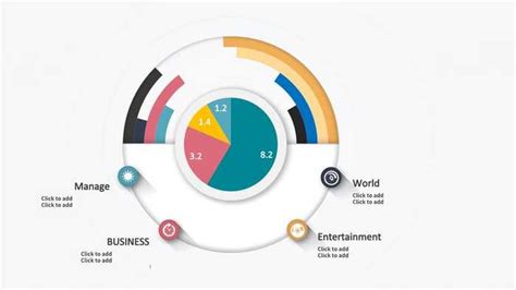 visualizing data with a pie chart graphic powerpoint template free download pikbest