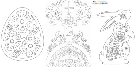 Великодні витинанки 40 схем Ідеї декору