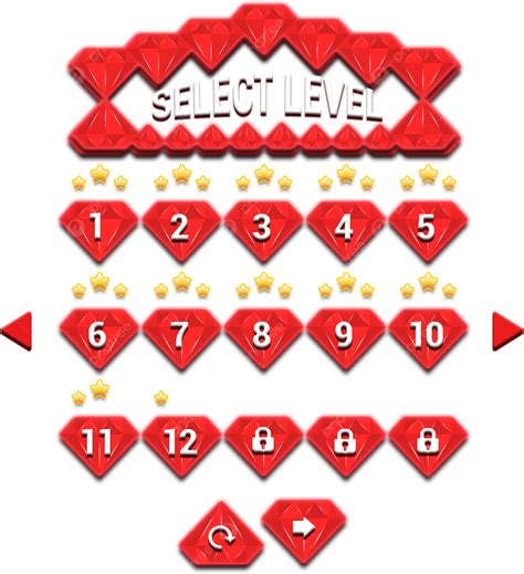 다이아몬드 게임 일러스트 Ui 레벨 선택 자산 디자인 컨셉 투명 배경 다이아몬드 게임 수준 게임 Ui Png 일러스트 및 Psd 이미지 무료 다운로드 Pngtree