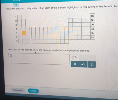 Solved Write The Electron Configuration Of An Atom Of The