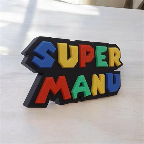 Nombre 3d Personalizado Con Estilo Mario Bros Kiemmi Creations