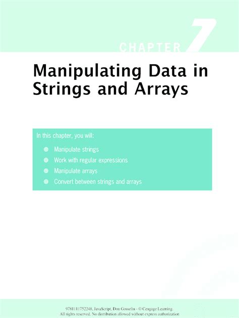 Fillable Online Chapter Manipulating Data In Strings And Arrays Fax