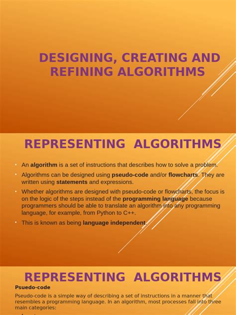 designing creating and refining algorithms pdf algorithms