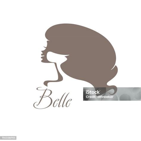 벨 무성 한 헤어스타일을 가진 젊은 아름다움 실루엣 얼굴 프로필 벡터 디자인에 대한 스톡 벡터 아트 및 기타 이미지 디자인