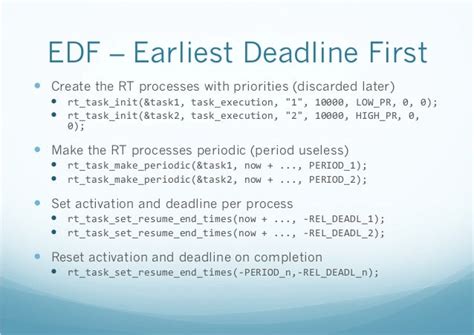 Rtai Earliest Deadline First