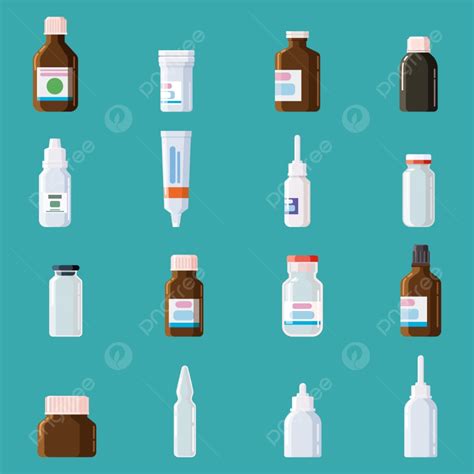 약국 의료 세트 병 건강한 수집 의약품 Png 일러스트 및 벡터 에 대한 무료 다운로드 Pngtree