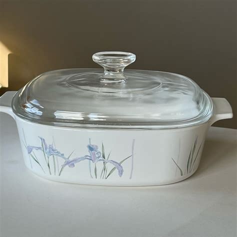 Corningware Kitchen Vtg Corning Ware Shadow Iris A2b 2 Qt Casserole