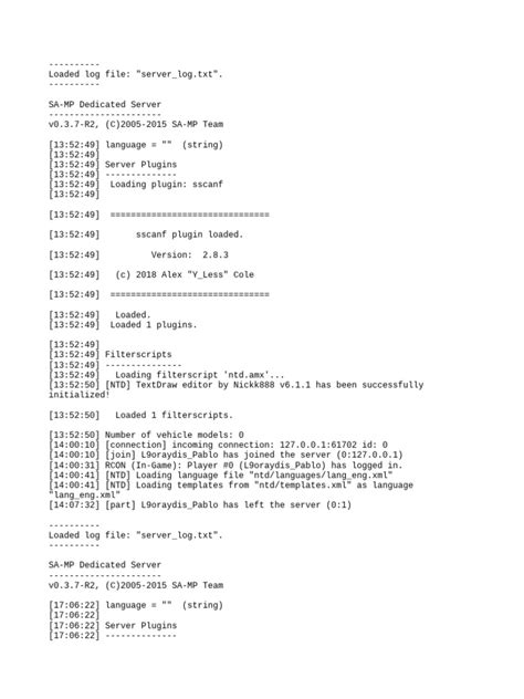 Server Log Pdf Information Technology Management Software Engineering