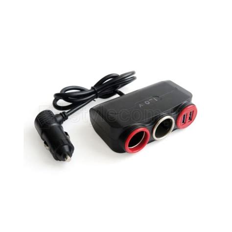 Автомобильное зарядное устройство тройник SK-803 black - купить за 320. ...
