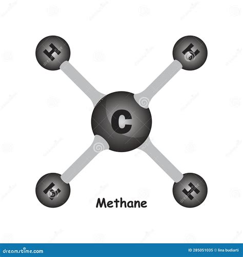 Methane Molecule Icon Stock Vector Illustration Of Organic 285051035
