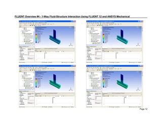 FLUENT Overview 4 1 Way Fluid Structure Interaction Using FLUENT12 And ANSYS Mechanical DOC Pdf
