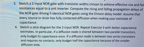 Solved Question 3 Sketch A 2 Input Nor Gate With Transistor