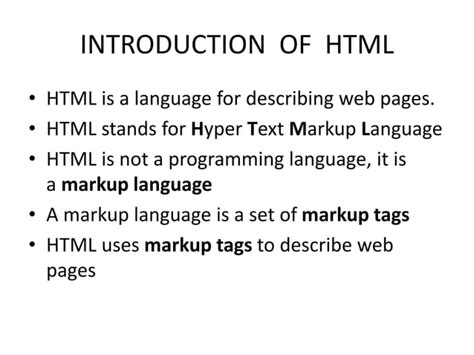 Introdution To000000000000000000000 Html Ppt