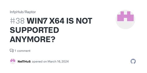 Win7 X64 Is Not Supported Anymore · Issue 38 · Infphubraptor · Github