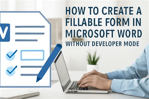 How To Create A Fillable Form In Microsoft Word Without Developer Mode Exceldemy