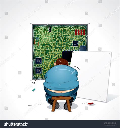 Networking Service Vector Engineer System Administrator Stock Vector