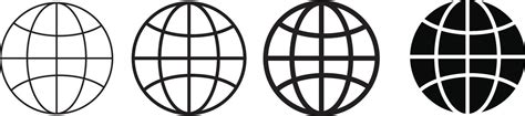 World Globe Outline Vector Art Icons And Graphics For Free Download