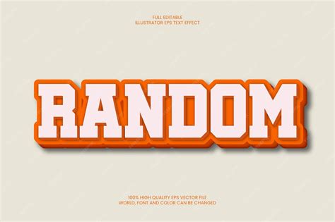 Premium Vector Random Text Effect