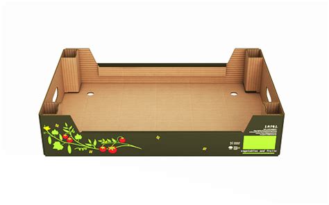 화이트에 그림자 없이 과일과 야채에 대 한 판지 트레이 상자 3d 배경 과일에 대한 스톡 사진 및 기타 이미지 과일 상자 채소 Istock