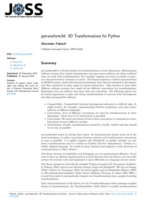 pdf pytransform3d 3d transformations for python
