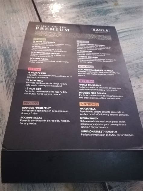 Carta De Cafetería Dulces Recuerdos Zaragoza
