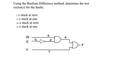 Solved Using The Boolean Difference Method Determine The