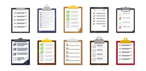 Premium Vector Check List Vector Icon Checklist On The Clipboard Line Icon With Checkmarks