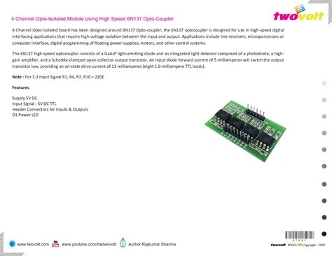 Channel Opto Isolated Module Electronics Lab Com