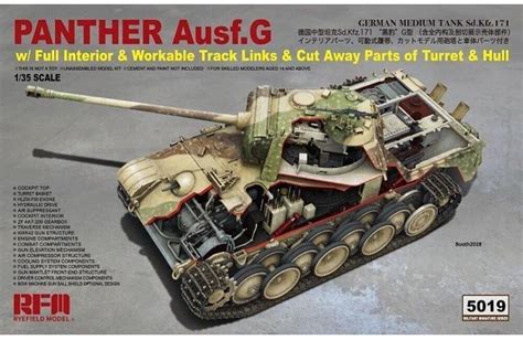 Ryefield Model Rm 5019 Panther Ausf G With Full Interior And Cut Away Parts In 1 35 Ab 63 99