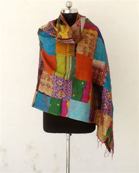218 Cms Female Vintage Silk Kantha Scarf At ₹ 850 In Jaipur Id