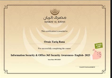 Owais Tariq On Linkedin Continuouslearning Datasecurity Masrafalrayan