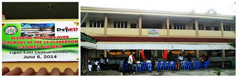 albay 3rd district city turns over 2 storey building to ligao east central school