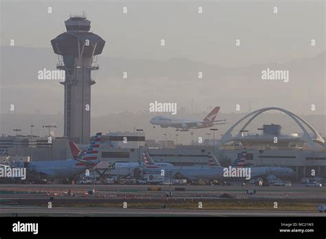Qantas Airways Airbus A380 Landing At Los Angeles International Airport
