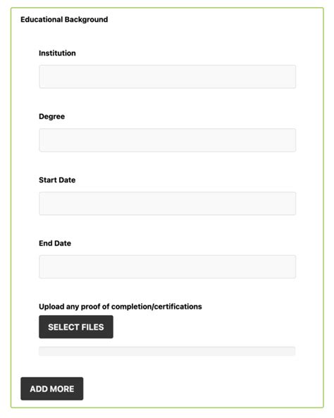 add a repeater field in wordpress ninja forms