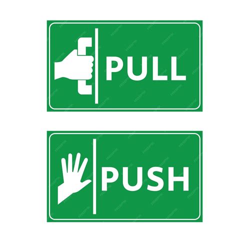 Premium Vector Pull And Push Sign