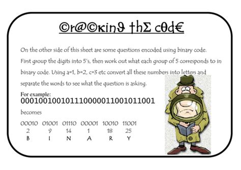 Binary Numbers Lesson Teaching Resources