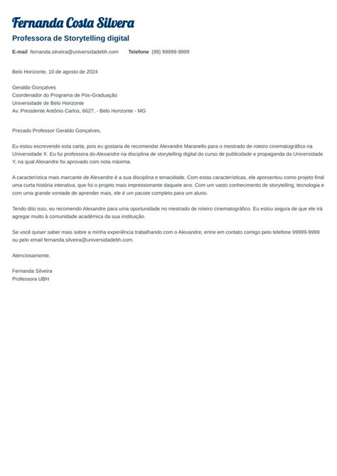Exemplo Carta De Recomendação Carta De Referência Profissional Kazjt