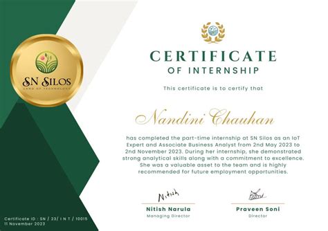 Nandini Chauhan On Linkedin Internship At Snsilos Iot Expert Intern