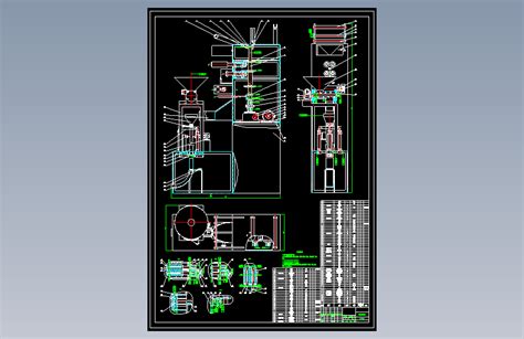 茶叶包装机cad装配图 传动零件cad图立式茶叶包装机cad总装配图 Autocad 2004 模型图纸下载 懒石网