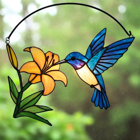 Hummingbird Stained Glass Patterns Stained Glass Hummingbird And